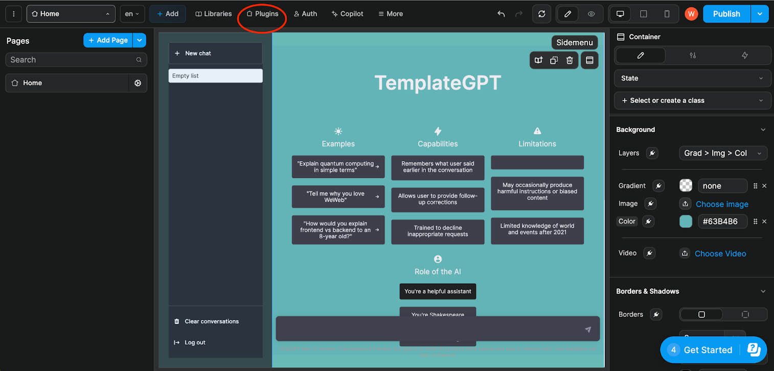 How to Build Your Own ChatGPT Clone With No-Code | WeWeb